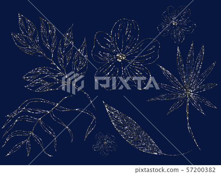 Illustration drawing sketch in silver color... - Stock Illustration ...