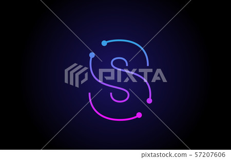 Alphabet letter logo icon design S in pink blue - Stock Illustration ...