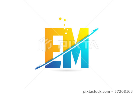 alphabet letter EM E M combination for logo - Stock Illustration ...