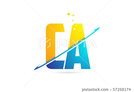 alphabet letter CA C A combination for logo - Stock Illustration ...