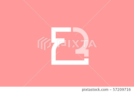 pink white number 2 for logo icon design - Stock Illustration [57209716 ...