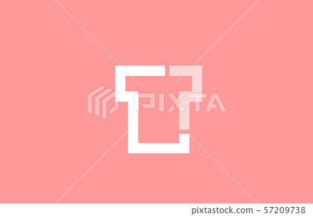 pink white alphabet letter t for logo icon design - Stock Illustration ...