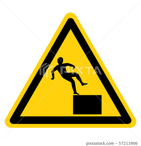 Beware High Level Drop Symbol Sign,Vector - Stock Illustration ...