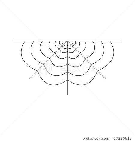 Half spider web isolated on white background. - Stock Illustration ...