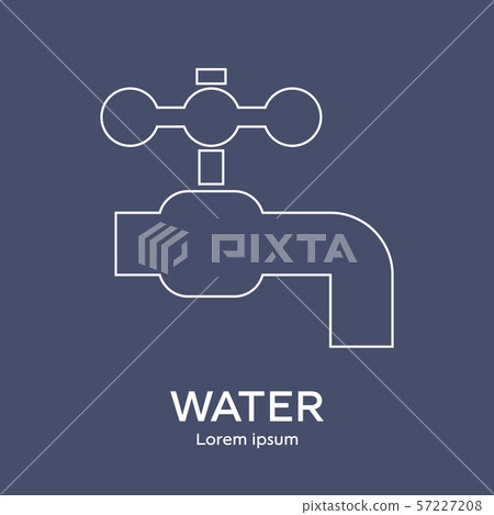 Line style icon of utilities. Symbol of water - Stock Illustration ...
