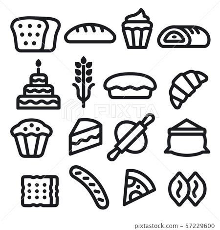 bakery icons - Stock Illustration [57229600] - PIXTA