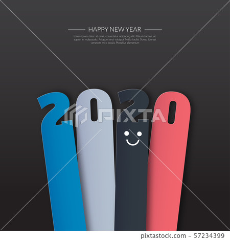 Happy new year 2020 . Greetings card. abstract - Stock Illustration ...