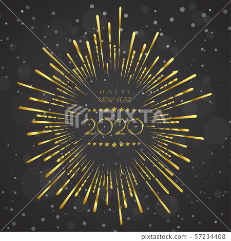 Happy new year 2020 . Greetings card. abstract - Stock Illustration ...