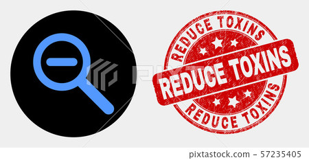 Vector Reduce Scale Icon and Grunge Reduce... - Stock Illustration ...