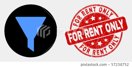 Vector Filter Icon and Scratched For Rent Only... - Stock Illustration ...