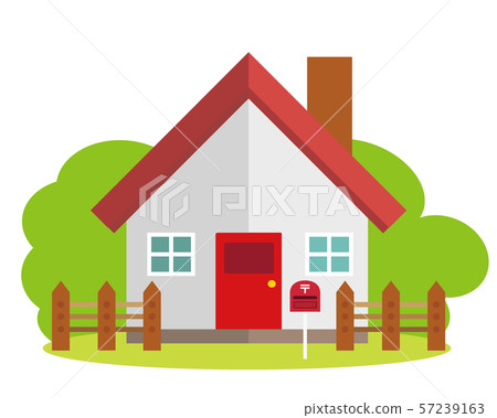 Residential house Illustrated Single house My... - Stock Illustration ...