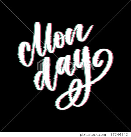 Monday - lettering design for posters, flyers, - Stock Illustration ...