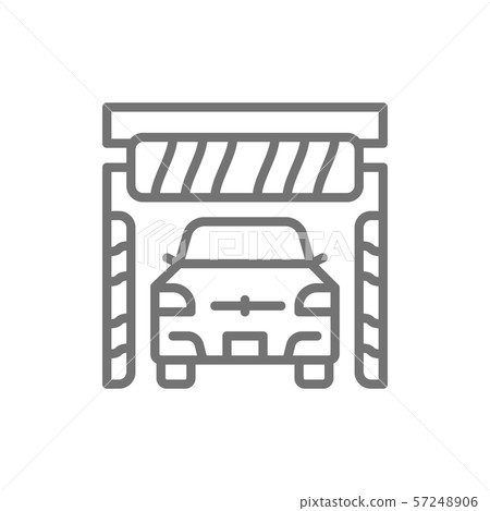Vector car water wash service line icon. - Stock Illustration [57248906 ...