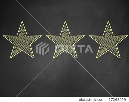 Three stars ratings - Stock Illustration [57262959] - PIXTA