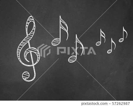 Music notes on blackboard - Stock Illustration [57262987] - PIXTA