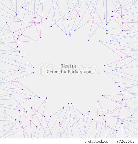 Geometric pattern with connected lines and... - Stock Illustration ...