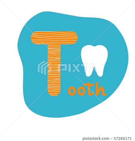 English alphabet for children education, letter T - Stock Illustration ...