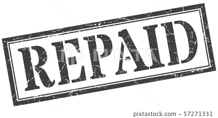 repaid stamp. repaid square grunge sign. repaid - Stock Illustration ...