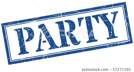 party stamp. party square grunge sign. party - Stock Illustration ...