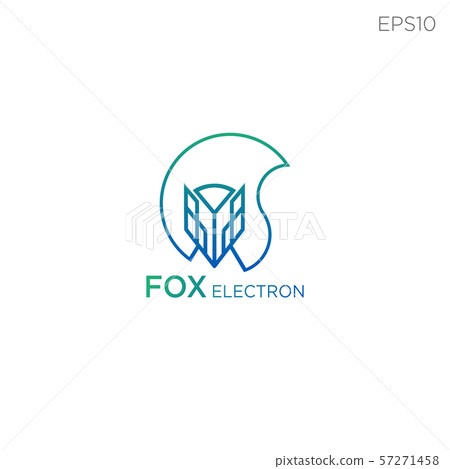 fox line icon or logo business vector illustration - Stock Illustration ...