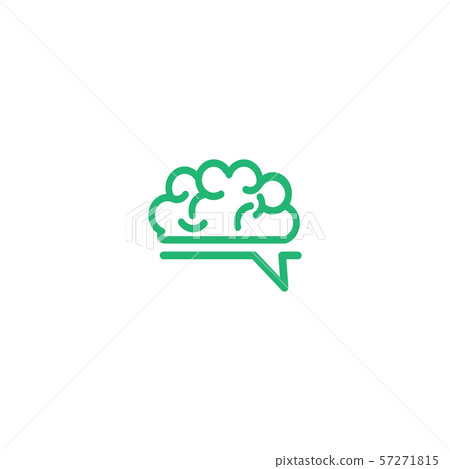 brain talk idea logo template vector illustration - Stock Illustration ...