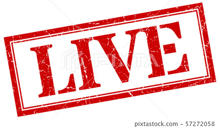 live stamp. live square grunge sign. live - Stock Illustration ...