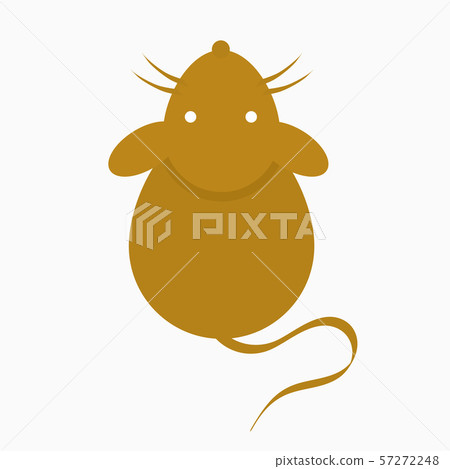 Top View Rat Vector Illustration On White... - Stock Illustration ...
