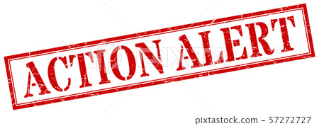 action alert stamp. action alert square grunge - Stock Illustration ...