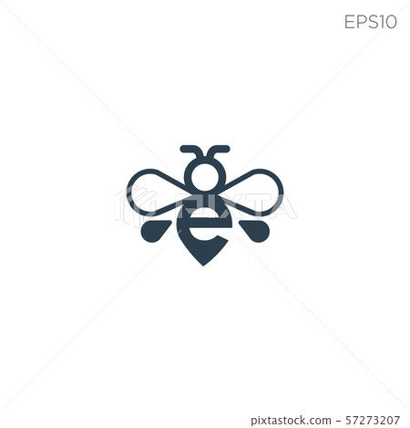 initial e bee logo icon vector illustration - Stock Illustration ...