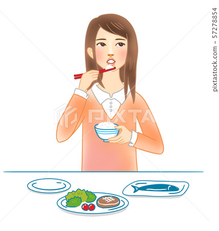 Meal appetite person illustration - Stock Illustration [57278854] - PIXTA