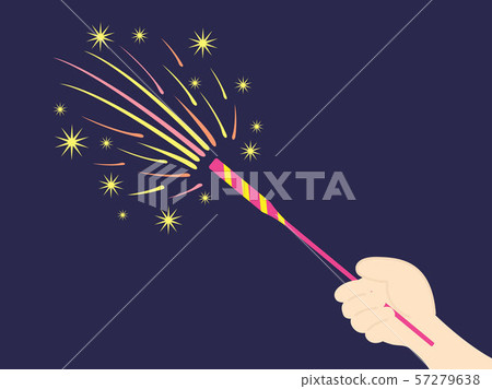 Handheld fireworks - Stock Illustration [57279638] - PIXTA