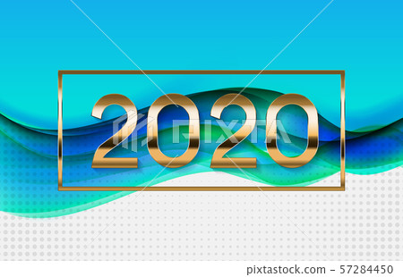 2020 Abstract Vector Illustration of New Year on - Stock Illustration ...