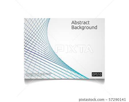 abstract colorful line art cover template with - Stock Illustration ...