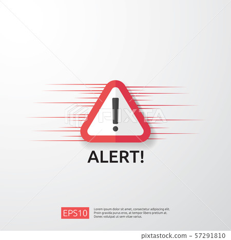 attention warning attacker alert sign with - Stock Illustration ...