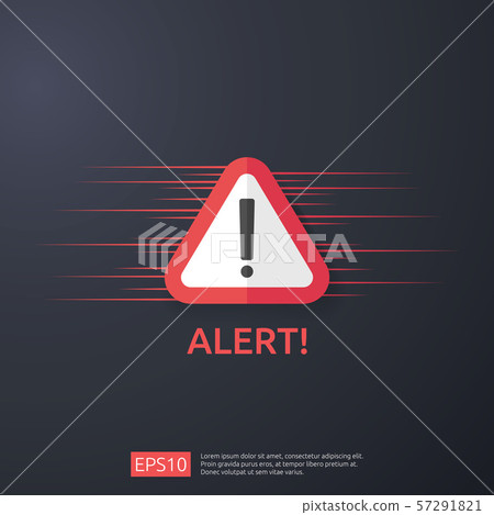 attention warning attacker alert sign with - Stock Illustration ...