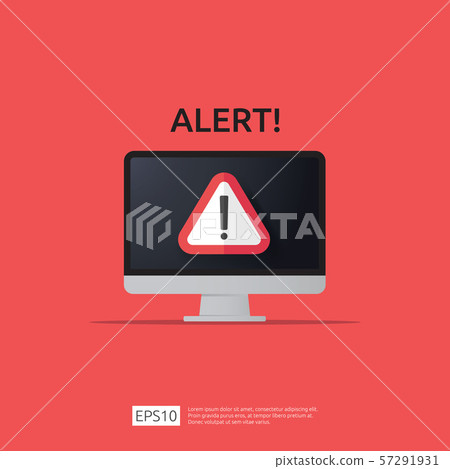 attention warning attacker alert sign with - Stock Illustration ...