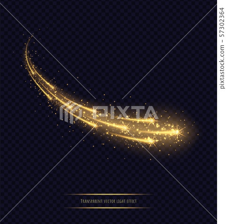 Magic golden stars light effect isolated on... - Stock Illustration ...