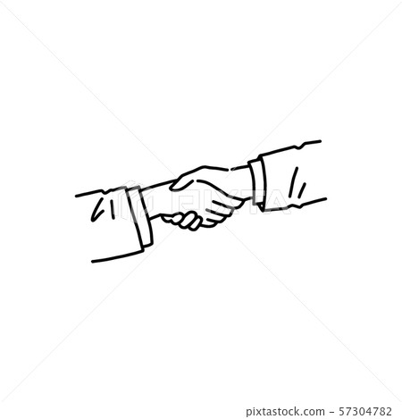 Hand line drawing business simple illustration set - Stock Illustration ...