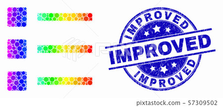 Vector Spectrum Pixelated List Items Icon and... - Stock Illustration ...