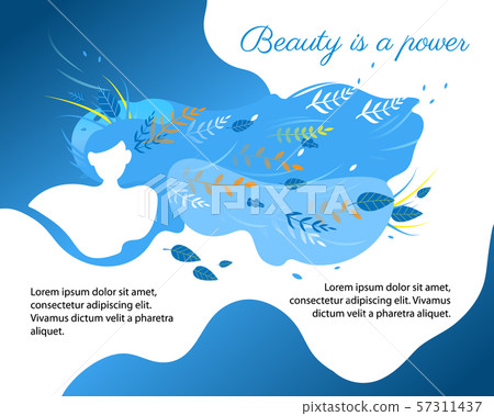 Beauty is Power, Motivational Healthy Concept. - Stock Illustration ...