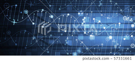 Abstract artificial intelligence DNA technology. - Stock Illustration ...