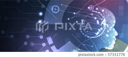 Abstract artificial intelligence DNA technology. - Stock Illustration ...