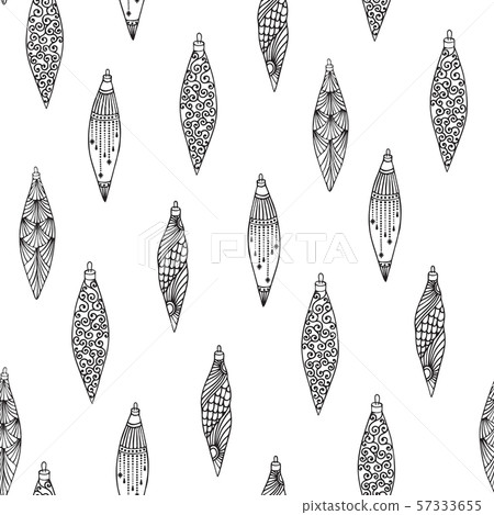 Xmas Seamless pattern with Christmas tree balls... - Stock Illustration ...