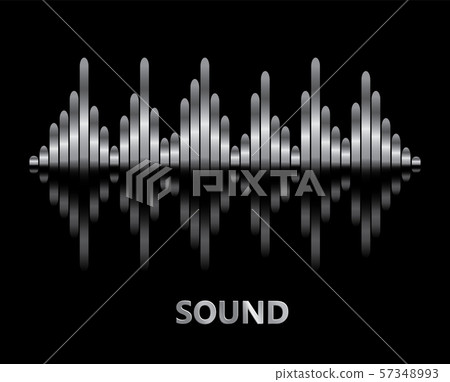 Silver pulse music player banner. Audio... - Stock Illustration ...
