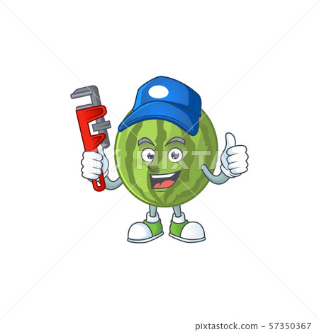 Plumber watermelon character mascot for symbol...-插圖素材 [57350367] - PIXTA圖庫
