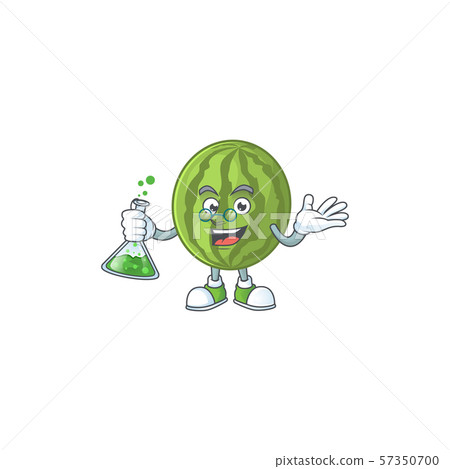 Professor watermelon cartoon mascot with fruit... - Stock Illustration ...