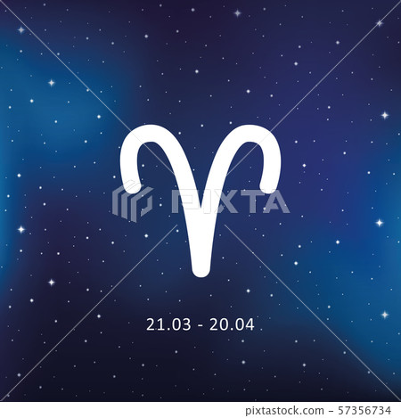 blue zodiac sign aries horoscope in starry sky - Stock Illustration ...