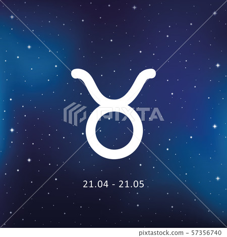 blue zodiac sign taurus horoscope in starry sky - Stock Illustration ...