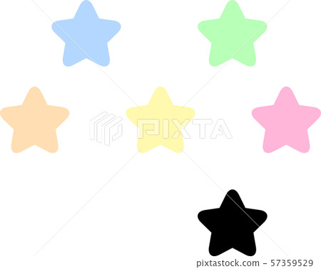 7 color stars - Stock Illustration [57359529] - PIXTA