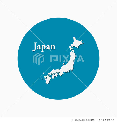 Japan country map japanese islands vector template - Stock Illustration ...